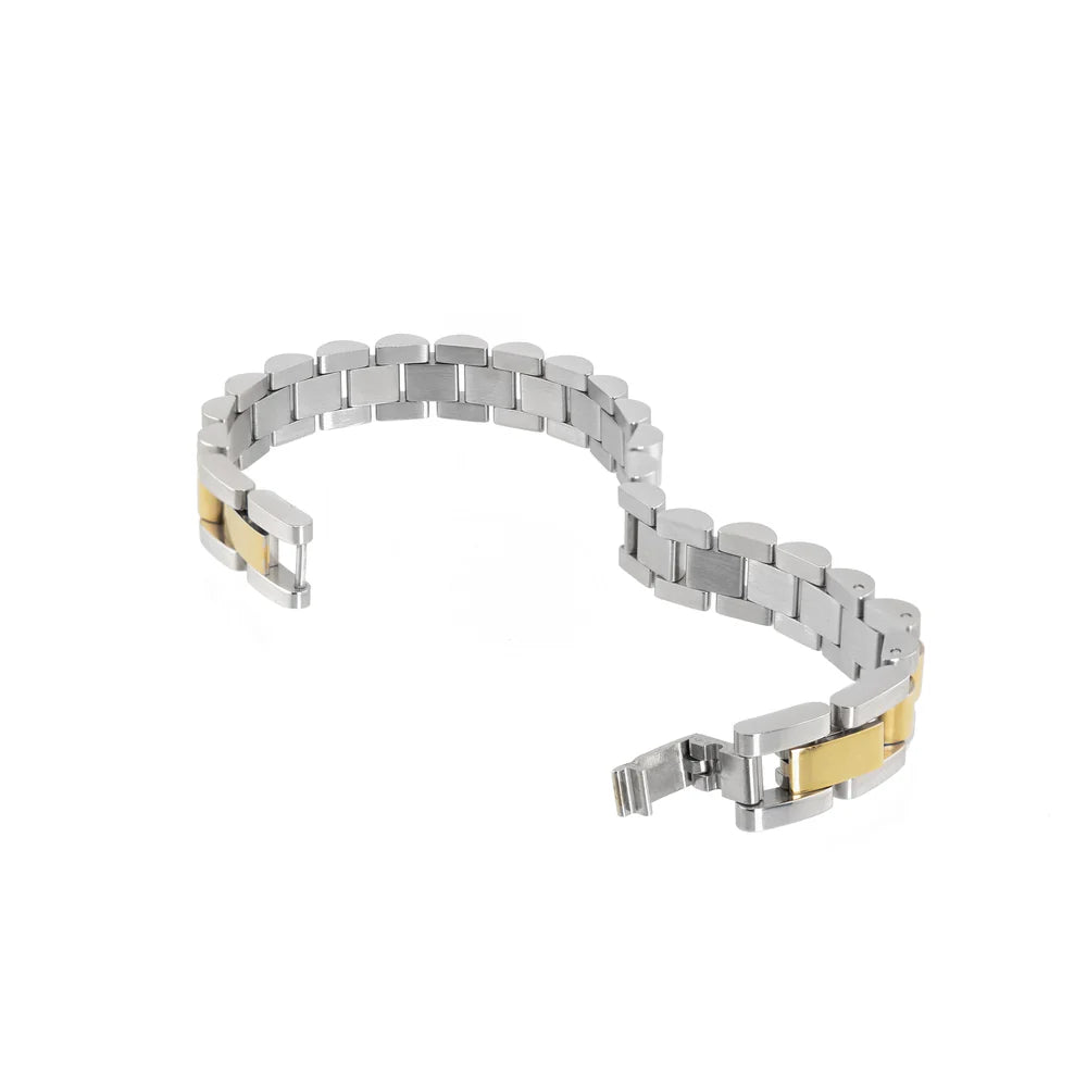 Two-Tone Watch Band Bracelet – The Ivy Cottage