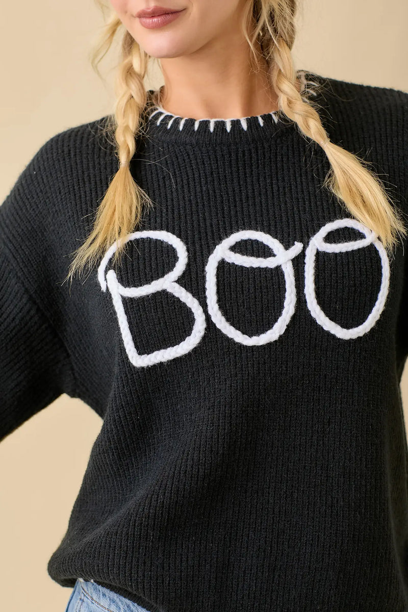 Halloween "Boo" Sweater – The Ivy Cottage