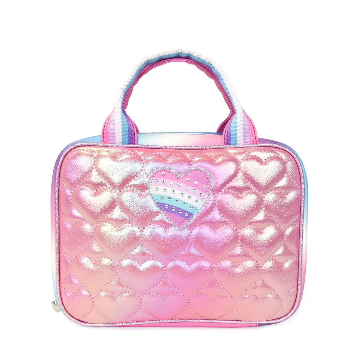 Metallic Heart Quilted Lunch Bag – The Ivy Cottage