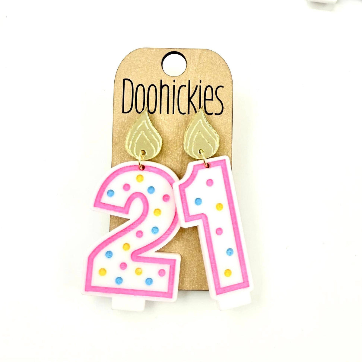 Multi-Color Birthday Candle Acrylic Dangle Earrings – The Ivy Cottage